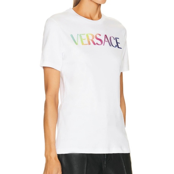 Versace | Tops | Versace Rainbow Logo Tshirt | Poshmark
